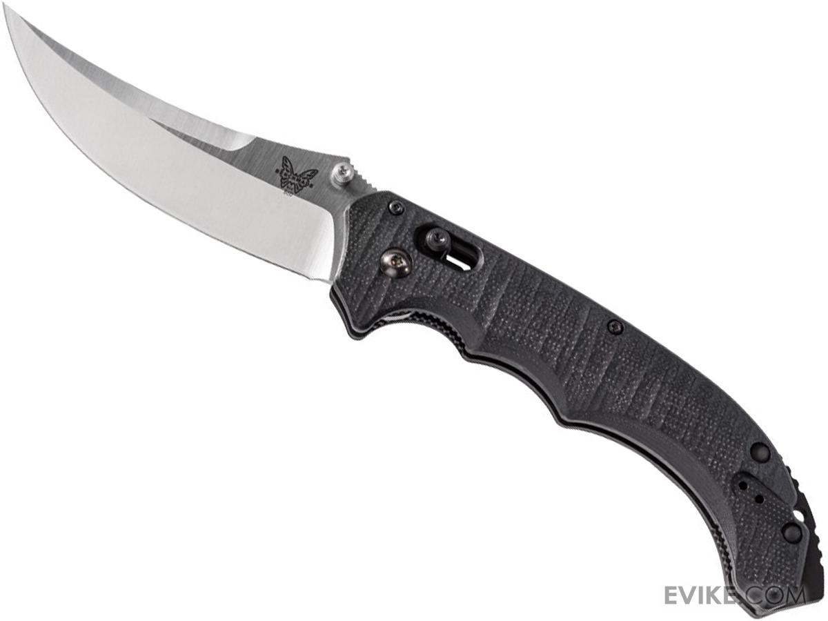 Benchmade Bedlam® Folding Knife (Model: Scimitar / Satin Plain Edge ...