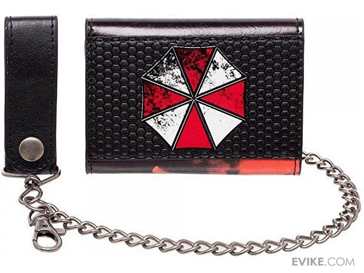 Resident Evil 20th Anniversary Umbrella Corp Trifold Chain Wallet by ...