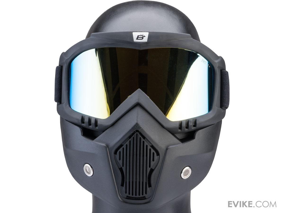 Birdz Eyewear Skylark Full Face Mask (Color: Black / ReflecTech Red ...