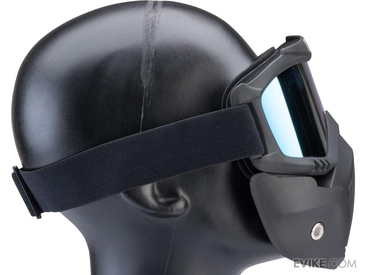 Birdz Eyewear Skylark Full Face Mask (Color: Black / ReflecTech Red ...