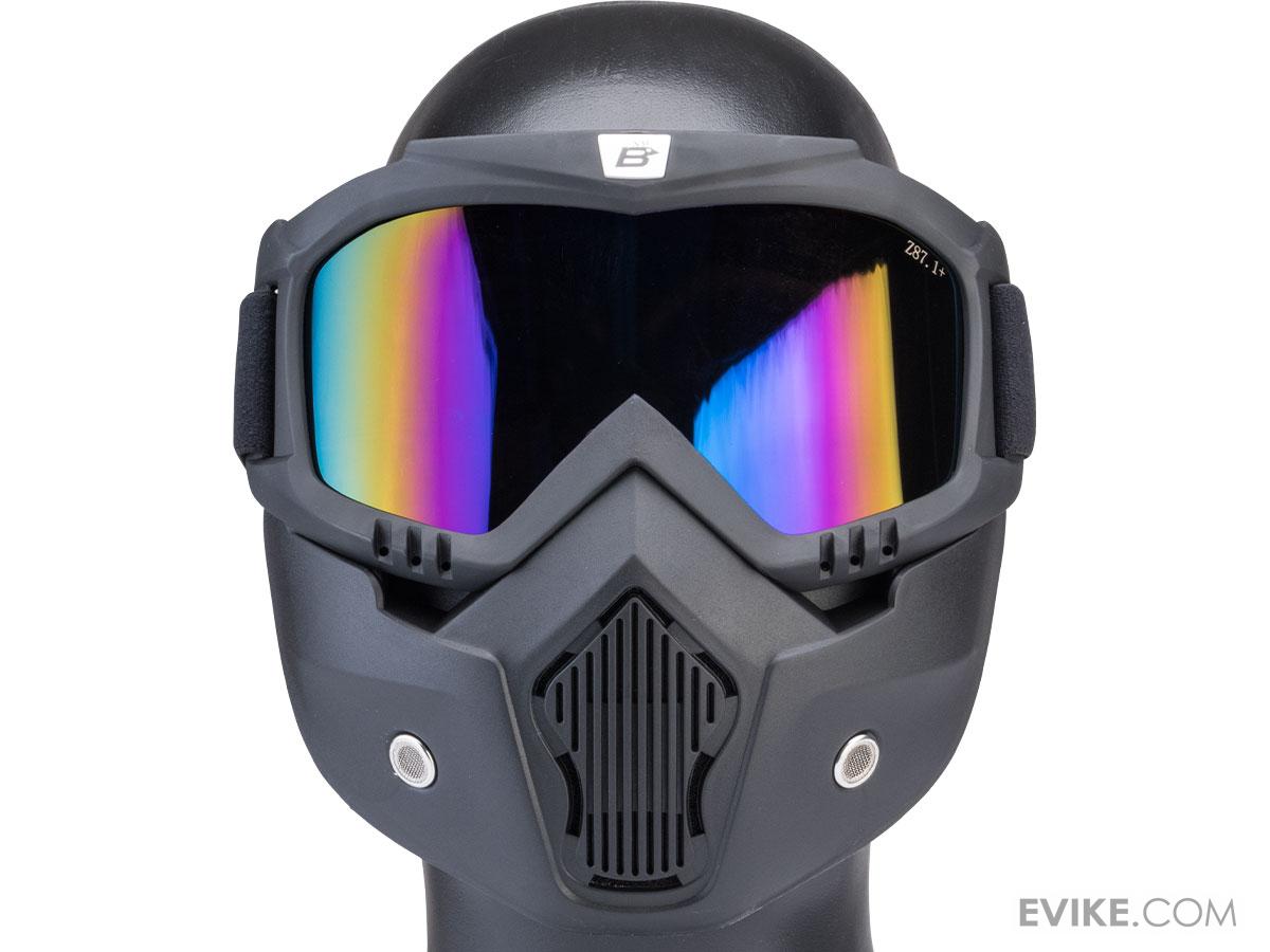 Birdz Eyewear Skylark Full Face Mask (Color: Black / ReflecTech Blue ...