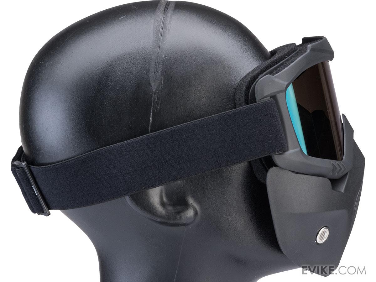 Birdz Eyewear Skylark Full Face Mask (Color: Black / ReflecTech Blue ...