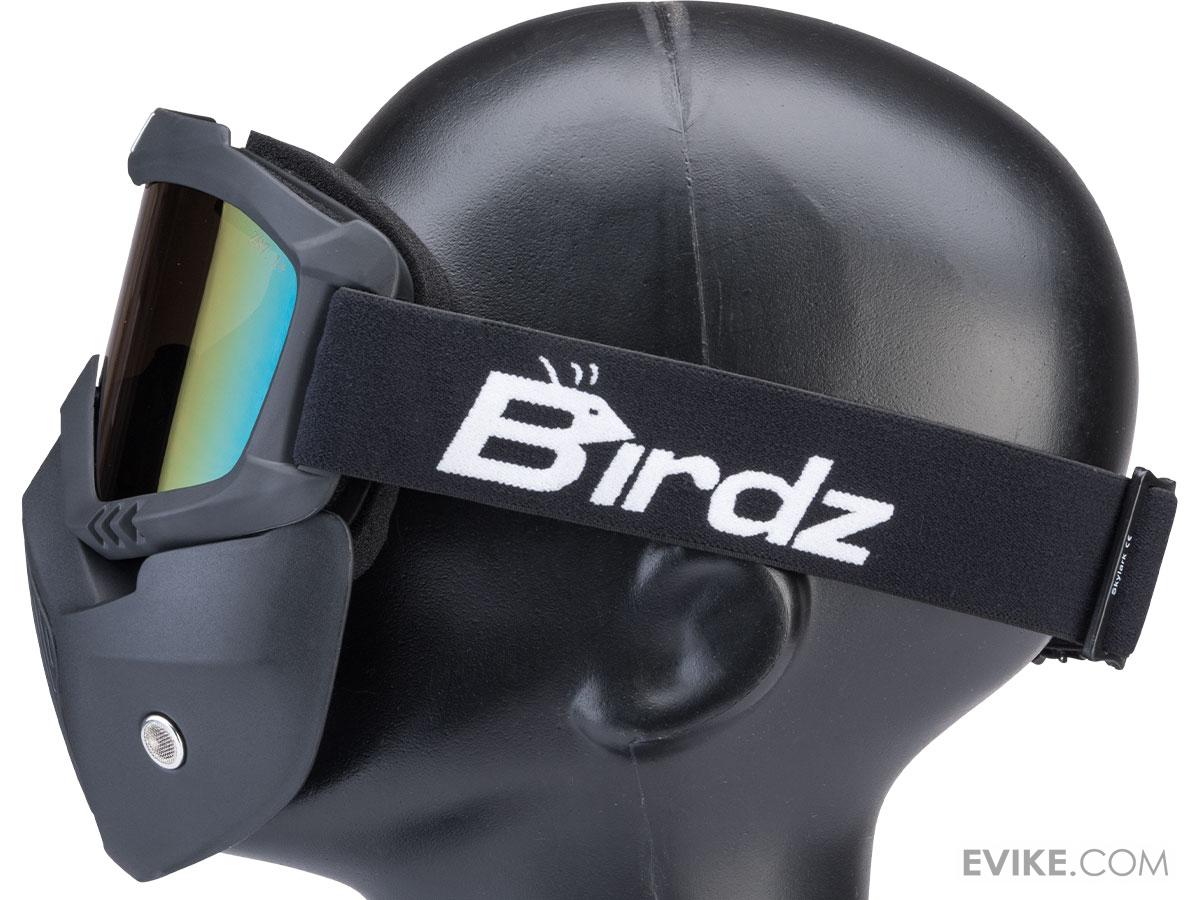 Birdz Eyewear Skylark Full Face Mask (Color: Black / ReflecTech Blue ...