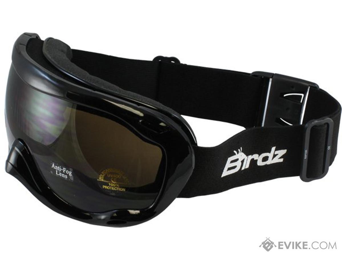Birdz Eyewear Raptor Goggles (Color: Black Frame / Amber Lens ...