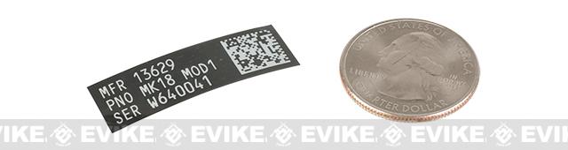Blackjacks Weapon Code Label - MK18 MOD1, Tactical Gear/Apparel ...