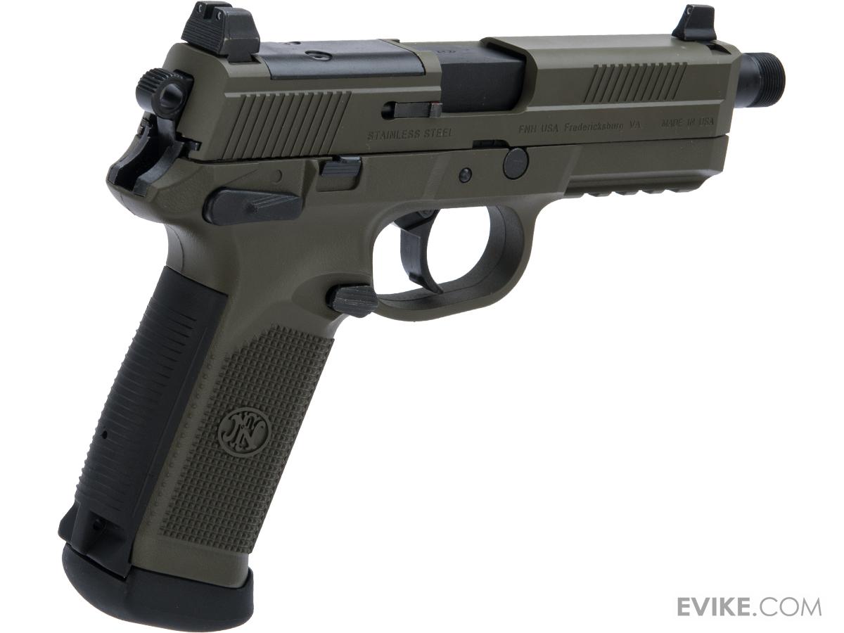 FN Herstal FNX-45 Tactical Airsoft Gas Blowback Pistol by Cybergun w ...