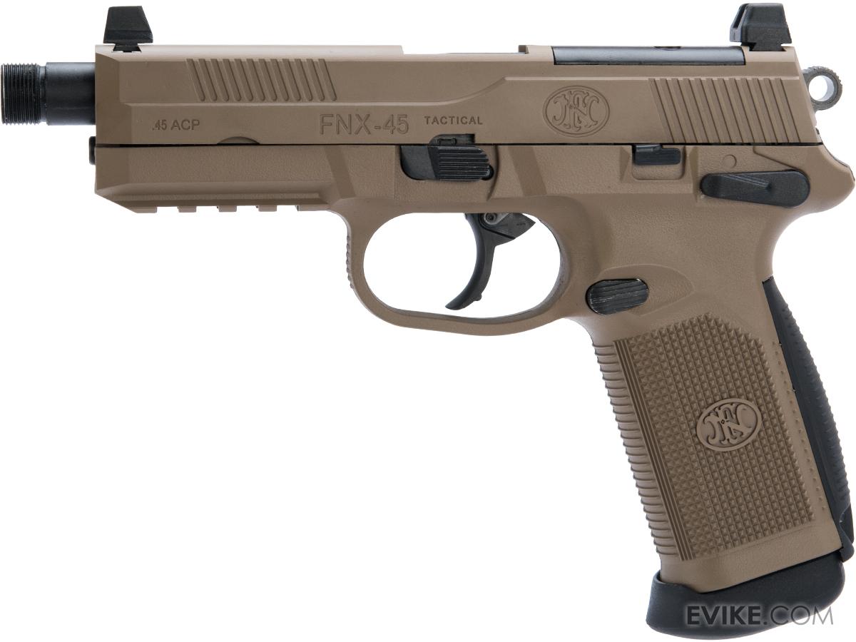 FN Herstal FNX-45 Tactical Airsoft Gas Blowback Pistol by Cybergun w ...