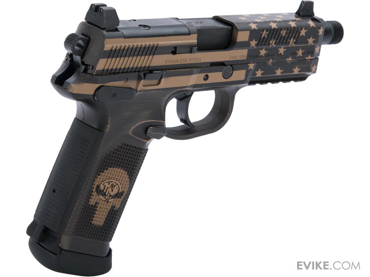 FN Herstal FNX-45 Tactical Airsoft Gas Blowback Pistol by Cybergun w ...