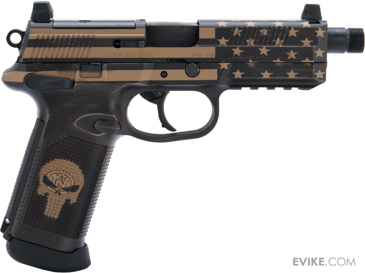 FN Herstal FNX-45 Tactical Airsoft Gas Blowback Pistol by Cybergun w ...