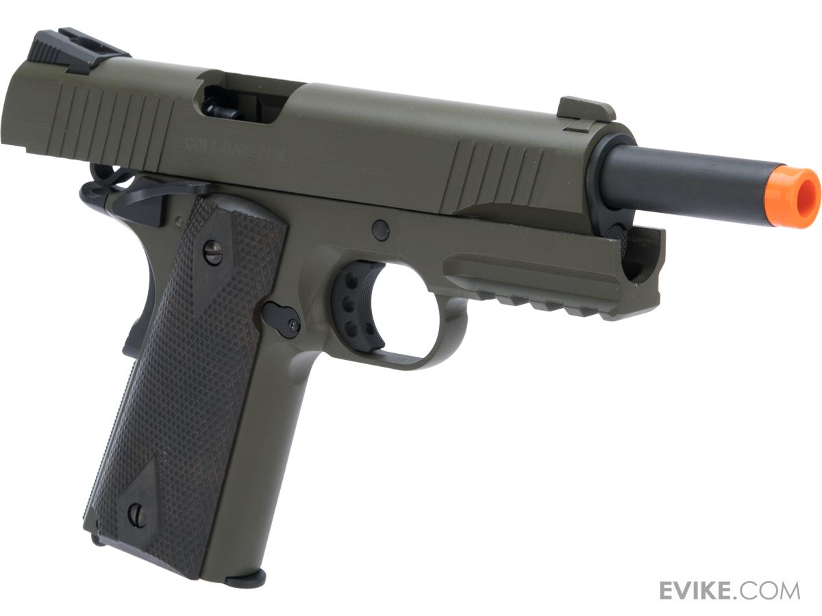 Colt Licensed 1911 Tactical Full Metal CO2 Airsoft GBB Pistol by KWC w ...