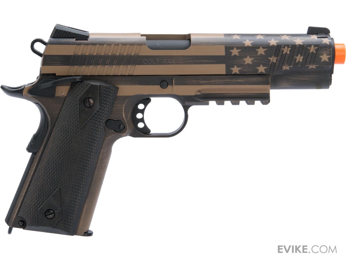 Colt Licensed 1911 Tactical Full Metal CO2 Airsoft GBB Pistol by KWC w/ Black Sheep Arms Custom ...