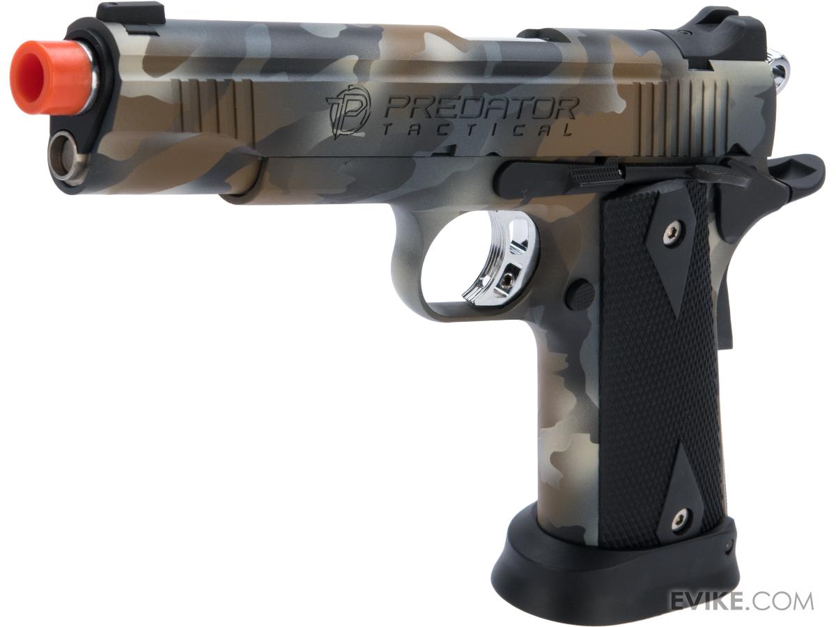 Predator Tactical Iron Shrike Gas Blowback 1911 Pistol by King Arms w ...