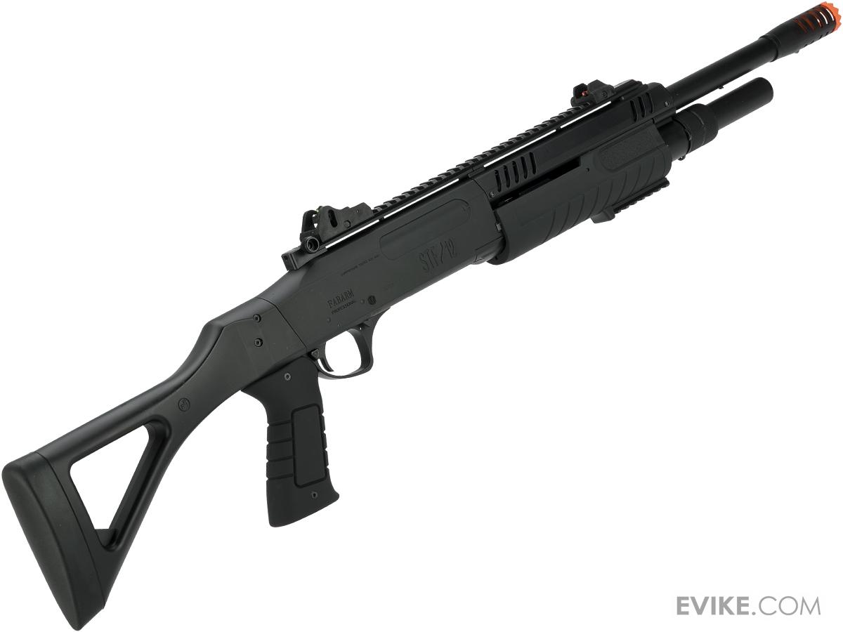 FABARM STF12 Pump Action Tri-Shot Airsoft Shotgun (Model: Full Size / Black), Airsoft Guns ...