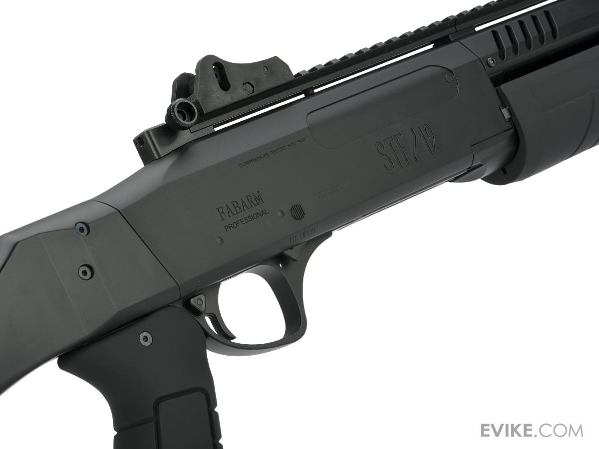 FABARM STF12 Pump Action Tri-Shot Airsoft Shotgun (Model: Full Size / Black), Airsoft Guns ...