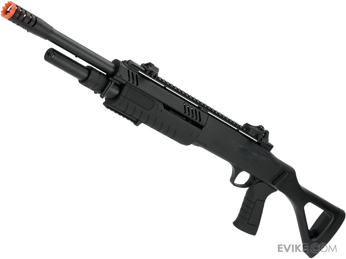 FABARM STF12 Pump Action Tri-Shot Airsoft Shotgun (Model: Full Size / Black), Airsoft Guns ...