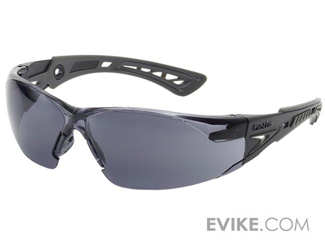 Bolle Safety RUSH+ Safety Glasses (Color: Smoke Lens / Black & Grey ...