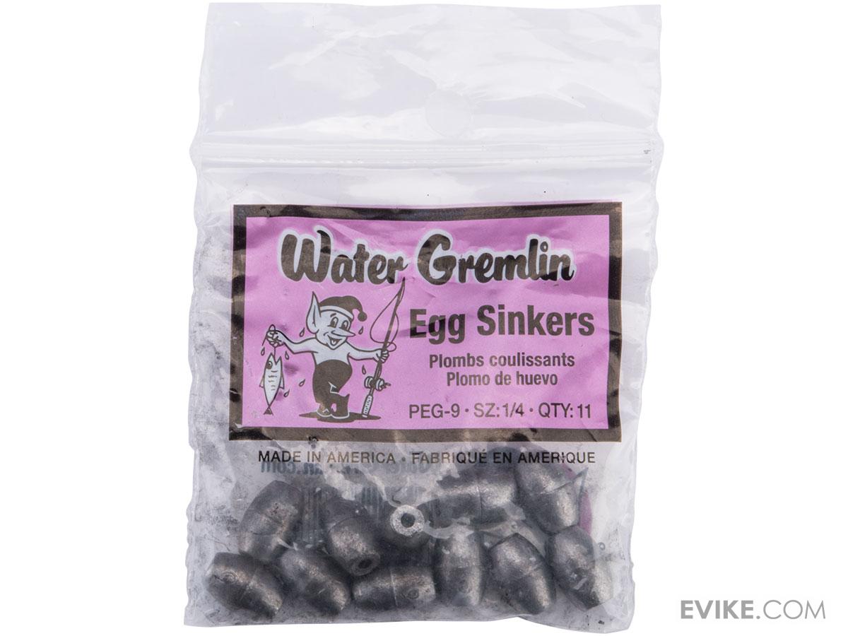 Water Gremlin Egg Sinker Fishing Weight (Model: PEG-9 / 1/4oz / Pack of ...