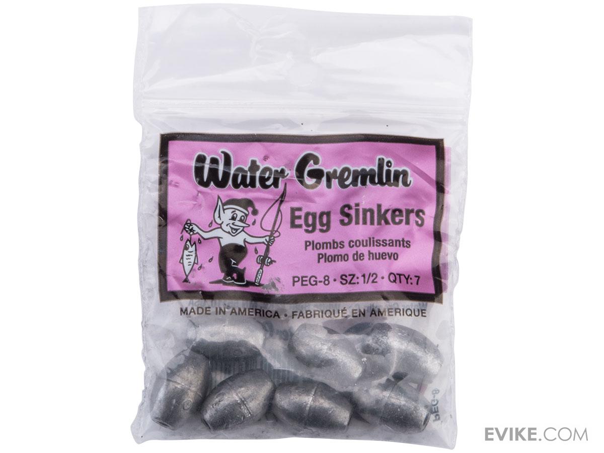 Water Gremlin Egg Sinker Fishing Weight (Model: PEG-8 / 1/2oz / Pack of ...