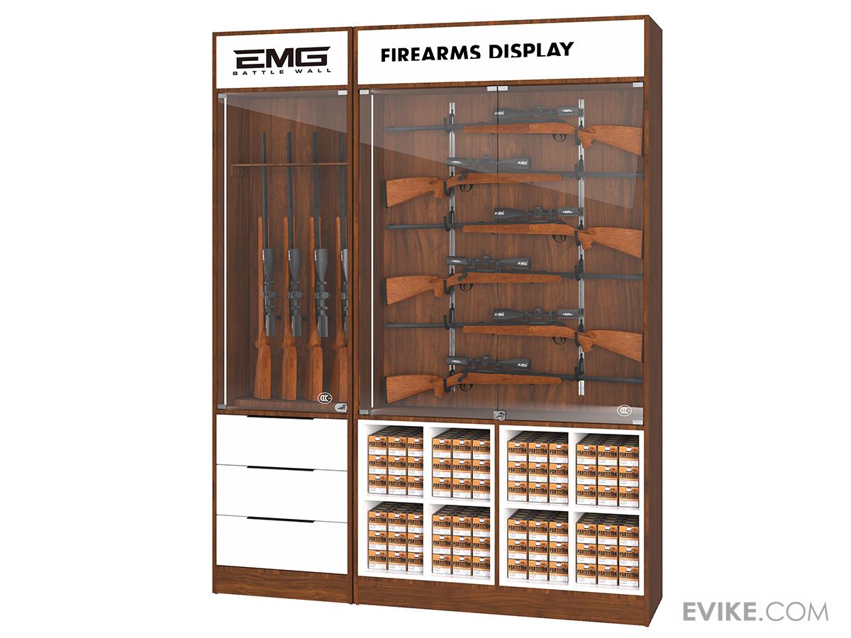 EMG Professional Grade Wooden Weapon Display & Storage Solution Cabinet ...