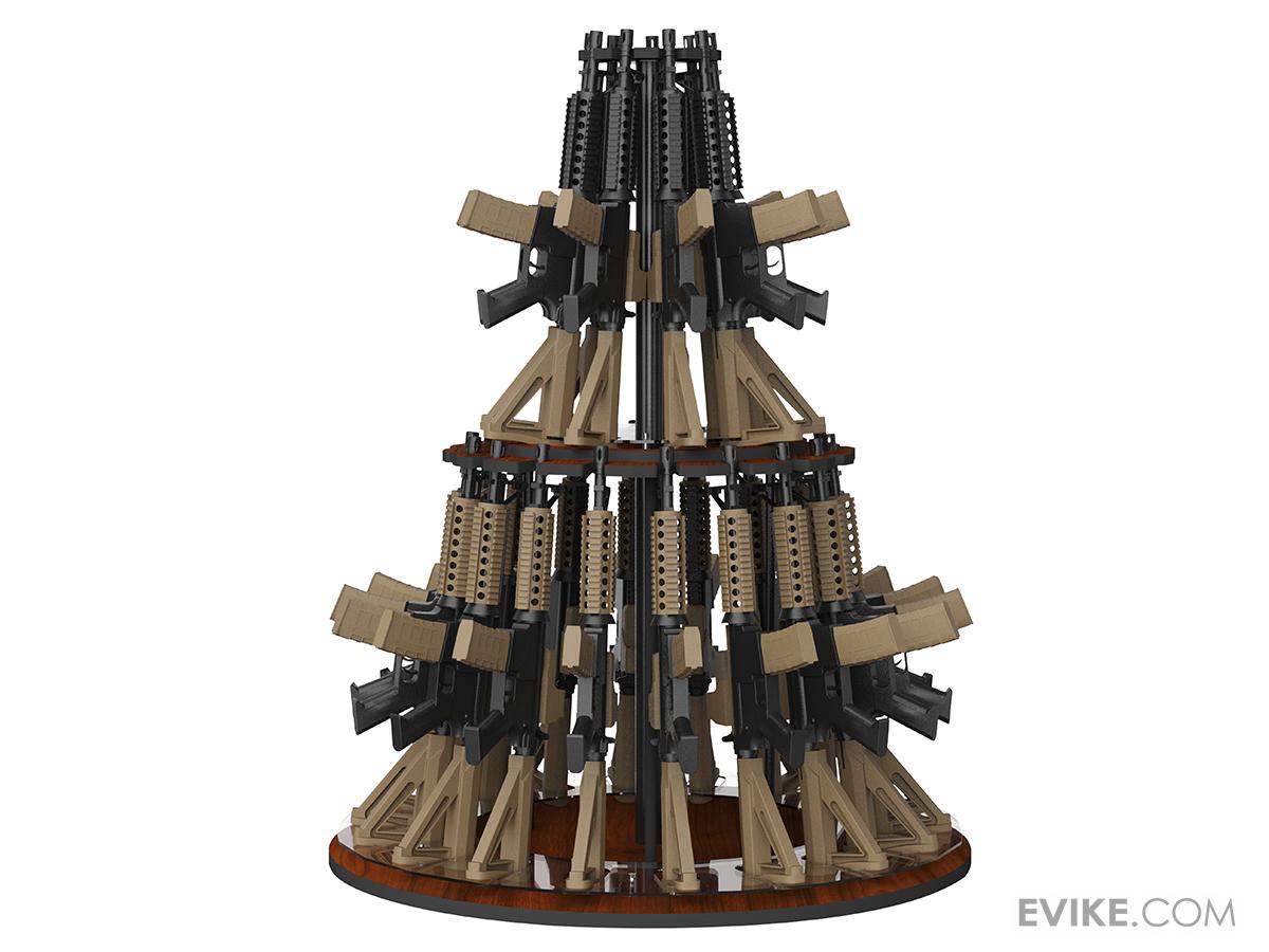 EMG Professional Grade Wooden 2-Tier Circular Gun Rack / Display Stand ...