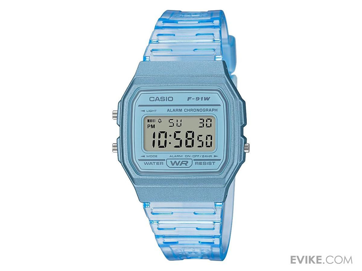 Casio F91-W Jelly Digital Watch (Color: Blue), Tactical Gear/Apparel ...