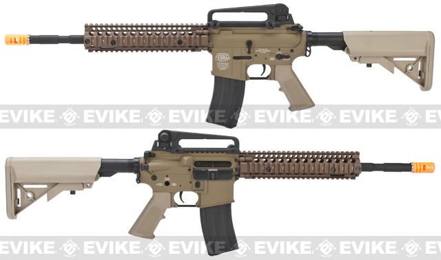 Evike Custom Class I G&P M4 Airsoft AEG Rifle - Daniel Defense Mk18 RIS-II / Tan (Package: Gun ...