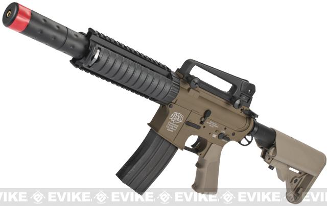 Evike Custom Class I G&P M4 CQB-R Airsoft AEG Rifle w/ Crane Stock - Dark Earth (Package: Gun ...