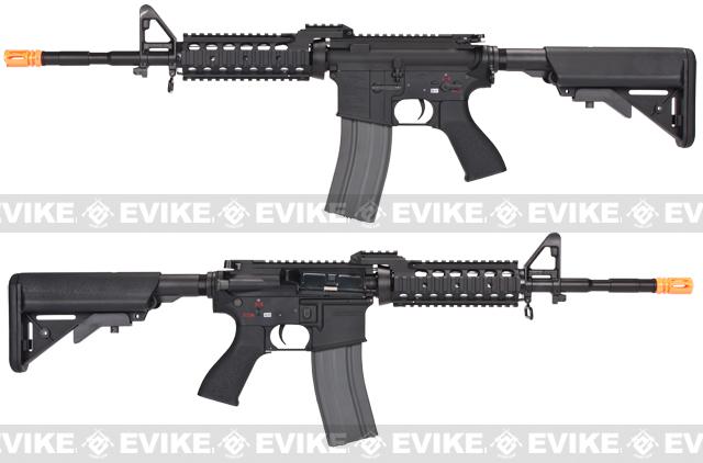 Evike Class I Custom G&G Full Metal M4 RASII Airsoft AEG Rifle w/ Crane Stock - Black (Package ...