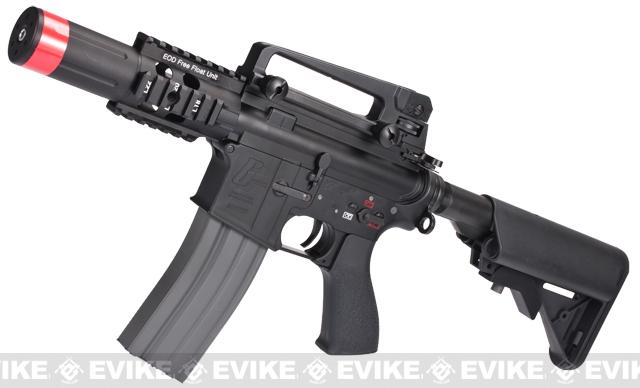 Evike Class I Custom G&G Full Metal M4 Fighting Cat Airsoft AEG Rifle w/ Crane Stock - Black ...