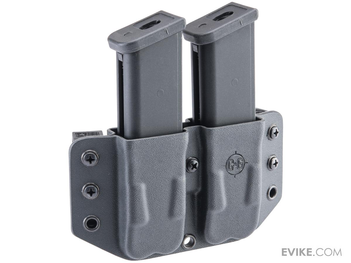 C&G Holster Kydex Covert OWB Double Flat Magazine Holster (Model: Glock 9/40), Tactical Gear ...