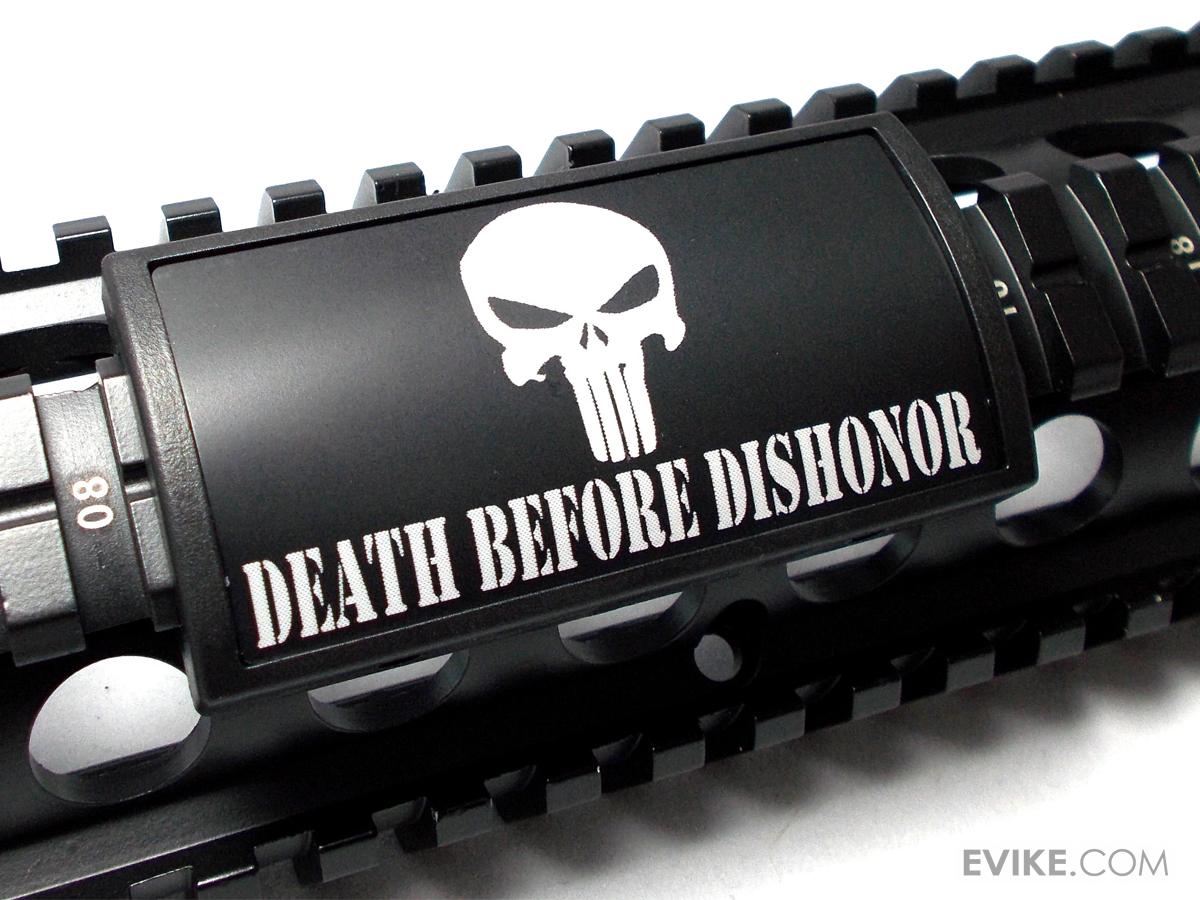 Custom Gun Rails Large Laser Engraved Aluminum Rail Cover (Model: Death ...