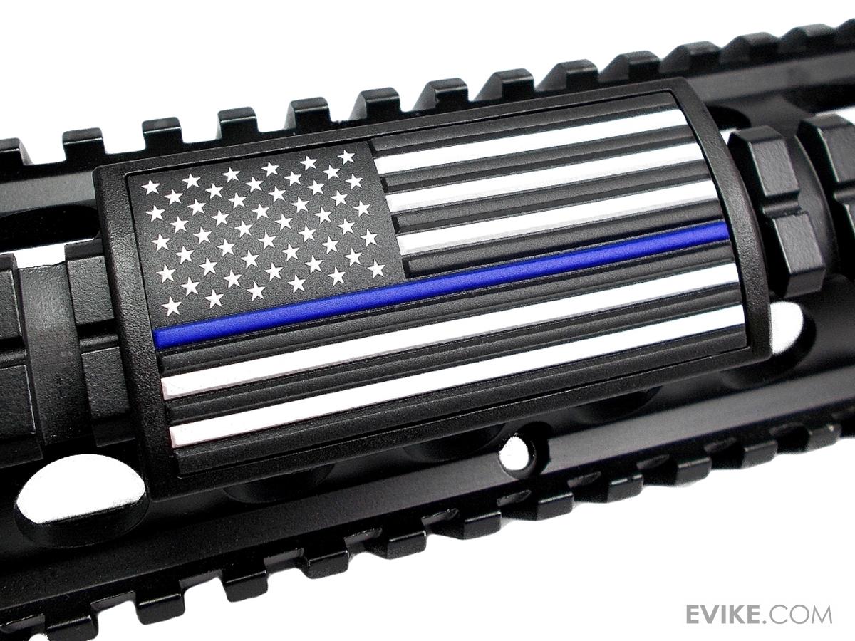 Custom Gun Rails Large PVC Rail Cover (Type: U.S. Flag Blue Line ...