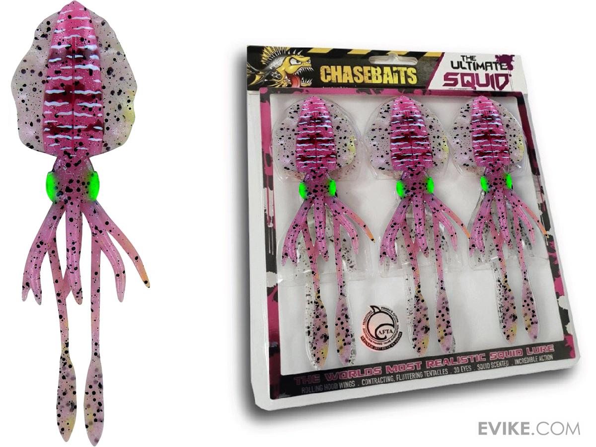 Chasebaits Ultimate Squid Fishing Lure (Color: Pink Devil / 5.9"), MORE ...