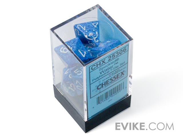 Chessex Lab Polyhedral 7-Dice Set (Color: Speckled Water), MORE ...