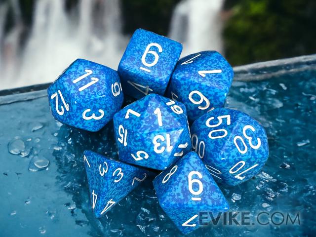 Chessex Lab Polyhedral 7-Dice Set (Color: Speckled Water), MORE ...