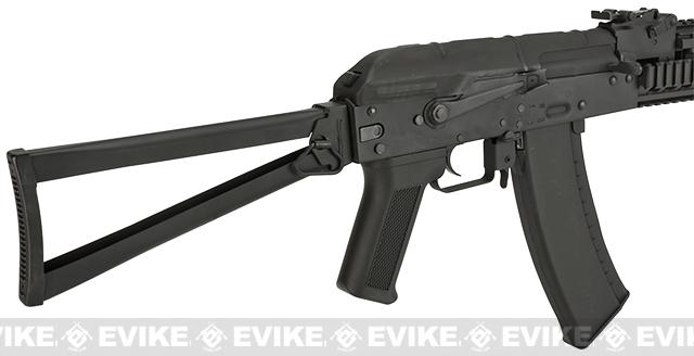 CYMA Standard Stamped Metal AK-74 KTR RIS Airsoft AEG Rifle w/ Steel Folding Stock (Package: Gun ...