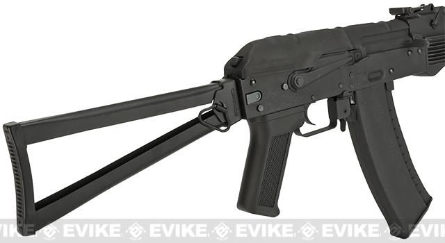 CYMA Standard Stamped Metal AK-74 KTR Airsoft AEG Rifle w/ Steel Folding Stock (Package: Gun ...