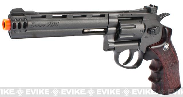 WinGun 6" High Power Airsoft CO2 Revolver w/ 8rd Clip - Black, Airsoft ...