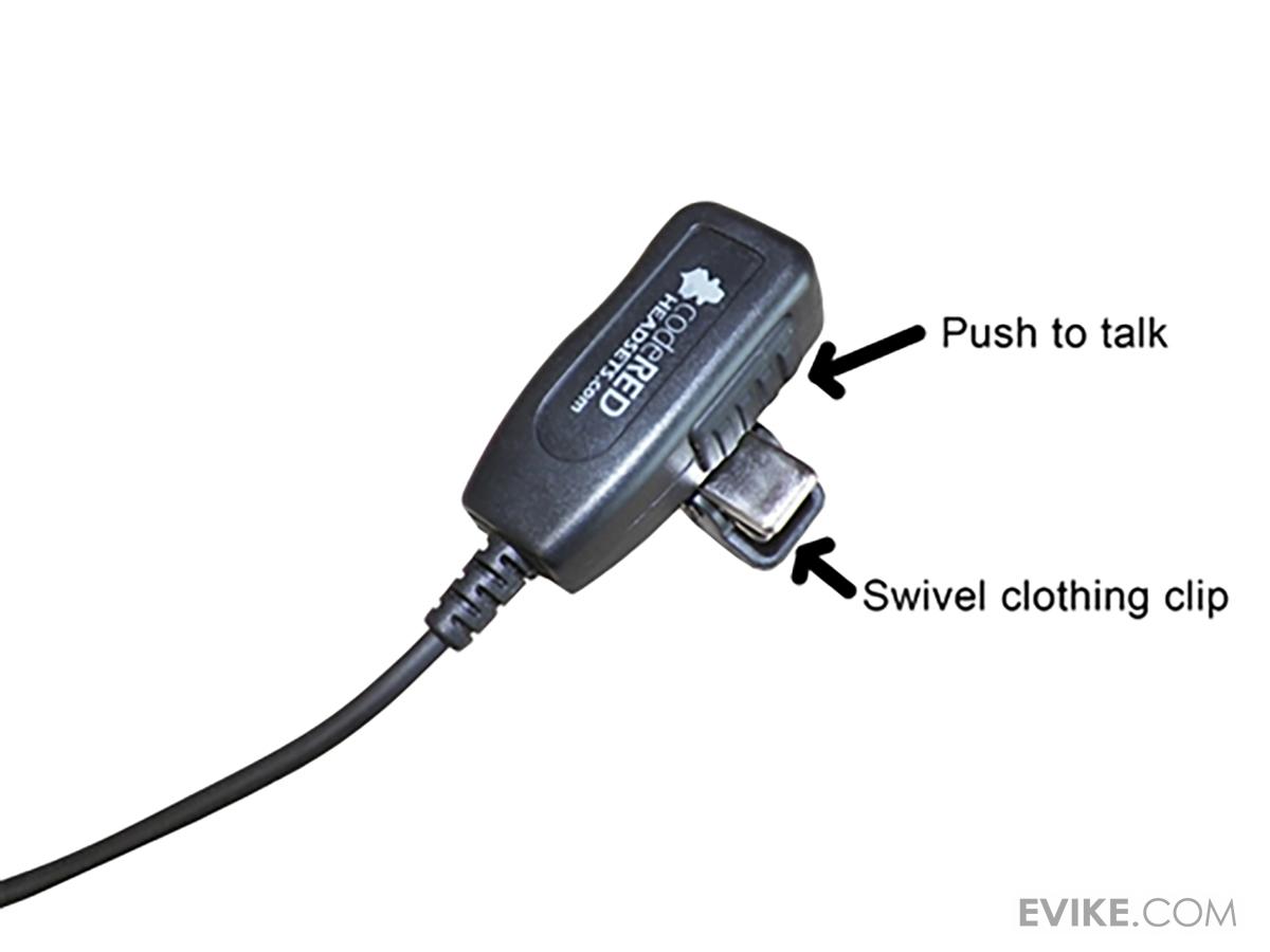 Code Red Headsets Investigator-K Two-Wire Microphone for Kenwood Two ...