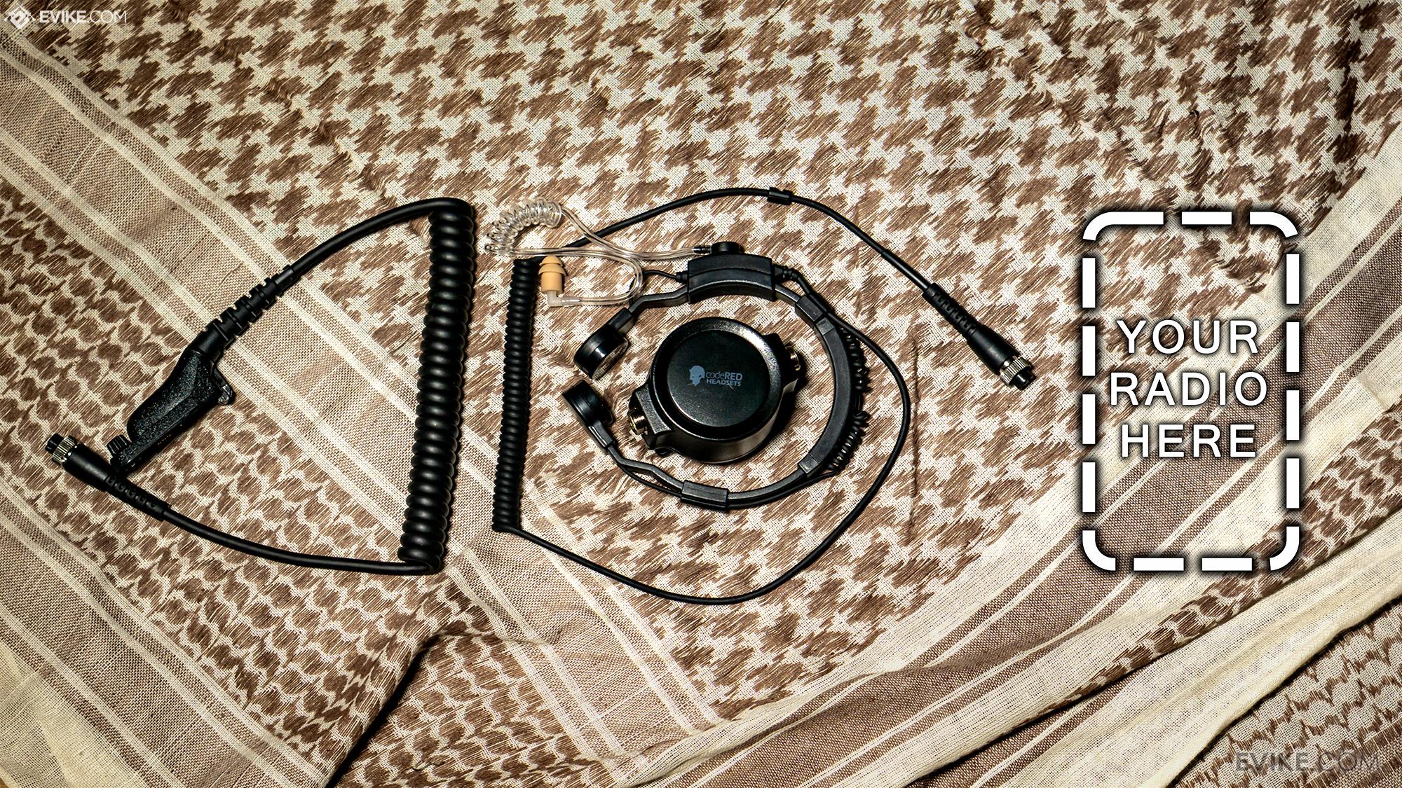 Code Red Headsets Tactical Bone Conduction Headset (Radio: Kenwood Baofeng), Tactical Gear ...