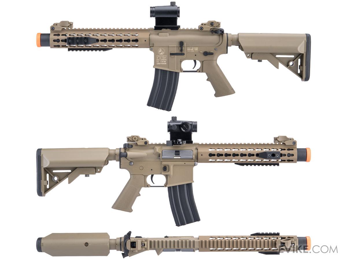 Cybergun Licensed Colt Sportsline M4 AEG Rifle w/ G3 Micro-Switch Gearbox (Model: Tan / Keymod ...