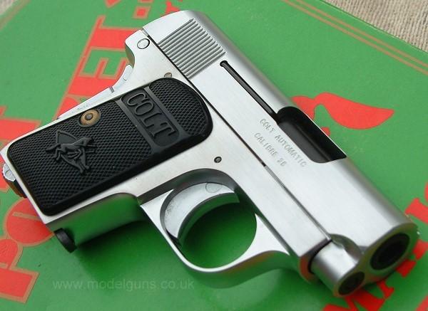 Colt Licensed 1908 Vest Pocket Hammerless .25 ACP Full Size Airsoft ...