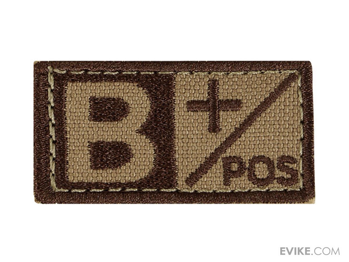 Condor Blood Type Tactical Embroidered Patch (Color: Coyote Brown / B ...