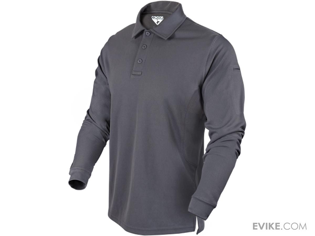Condor Performance Tactical Long Sleeve Polo (Color: Graphite / Large ...