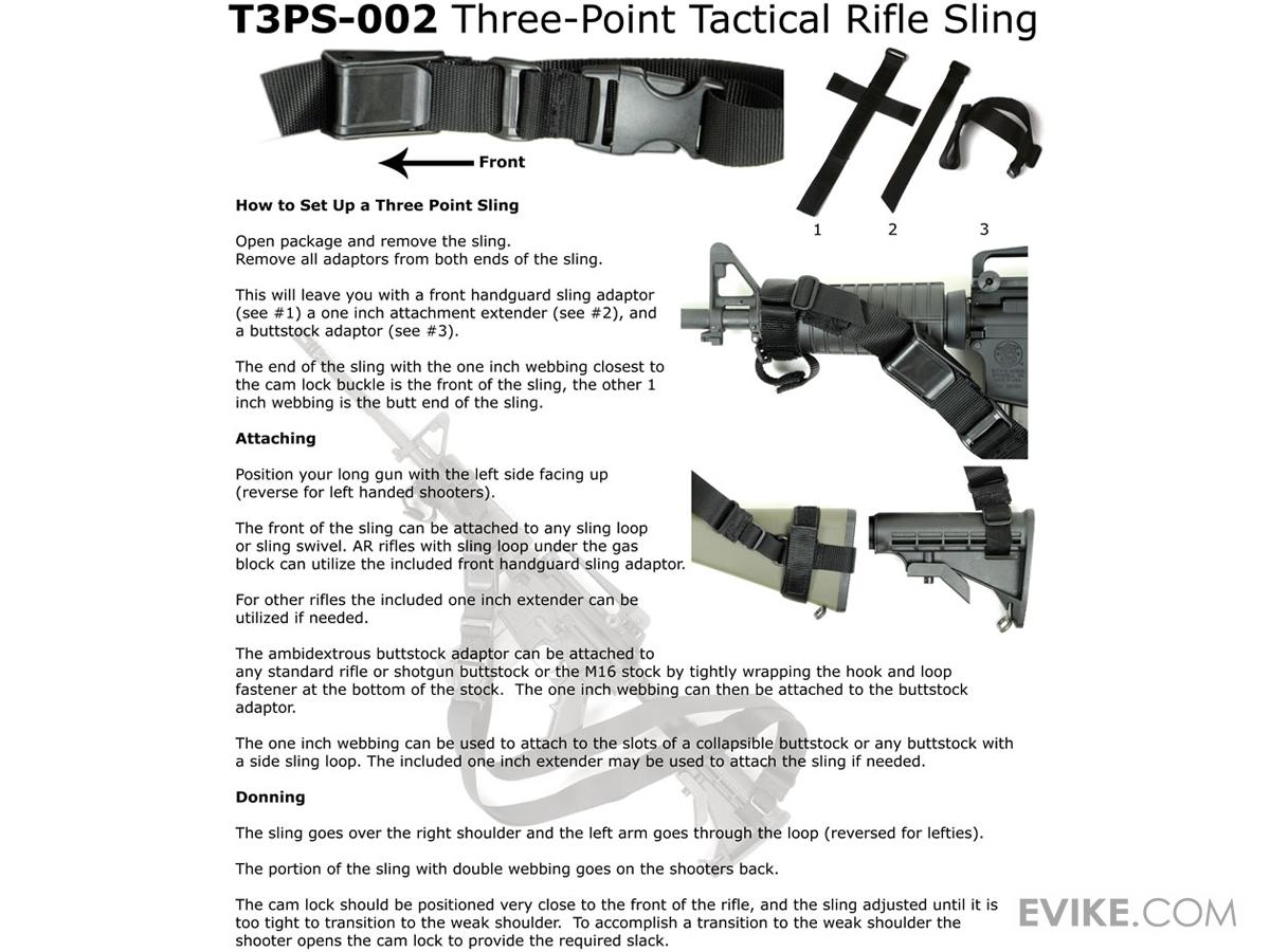 Condor Tactical 3 Point Sling (Color: Black), Tactical Gear/Apparel ...