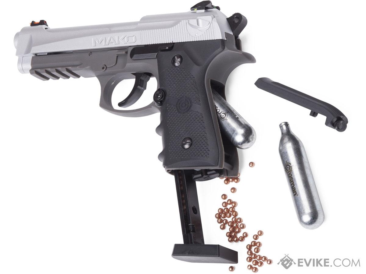 Crosman Mako CO2 Powered Semi-Auto Blowback .177 cal BB Air Pistol (4 ...