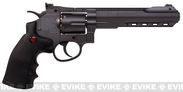 Crosman SR 357 CO2 Powered Air Gun Revolver - Black, MORE, Air Gun ...