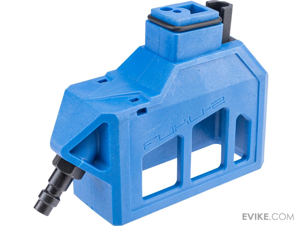 CTM HPA to M4 Magazine Adapter for HI-CAPA Gas Blowback Airsoft Pistols (Color: Blue-Silver ...