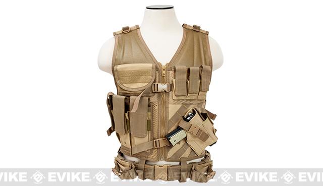 NcSTAR VISM Tactical Vest (Color: Tan / Large), Tactical Gear/Apparel ...