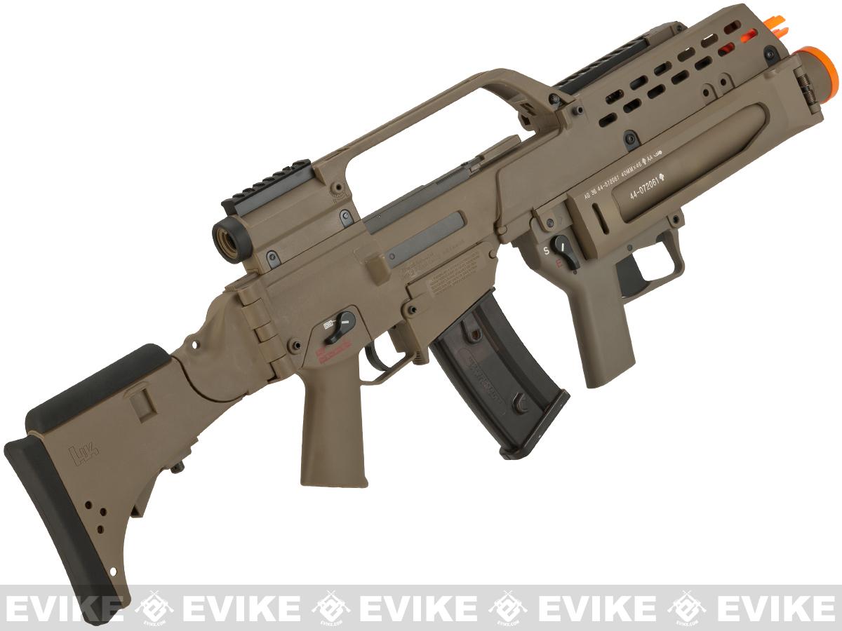 Evike Class I Custom H&K G36KV / AG36 Grenadier Airsoft AEG EBB Rifle by UMAREX w/ Integrated ...
